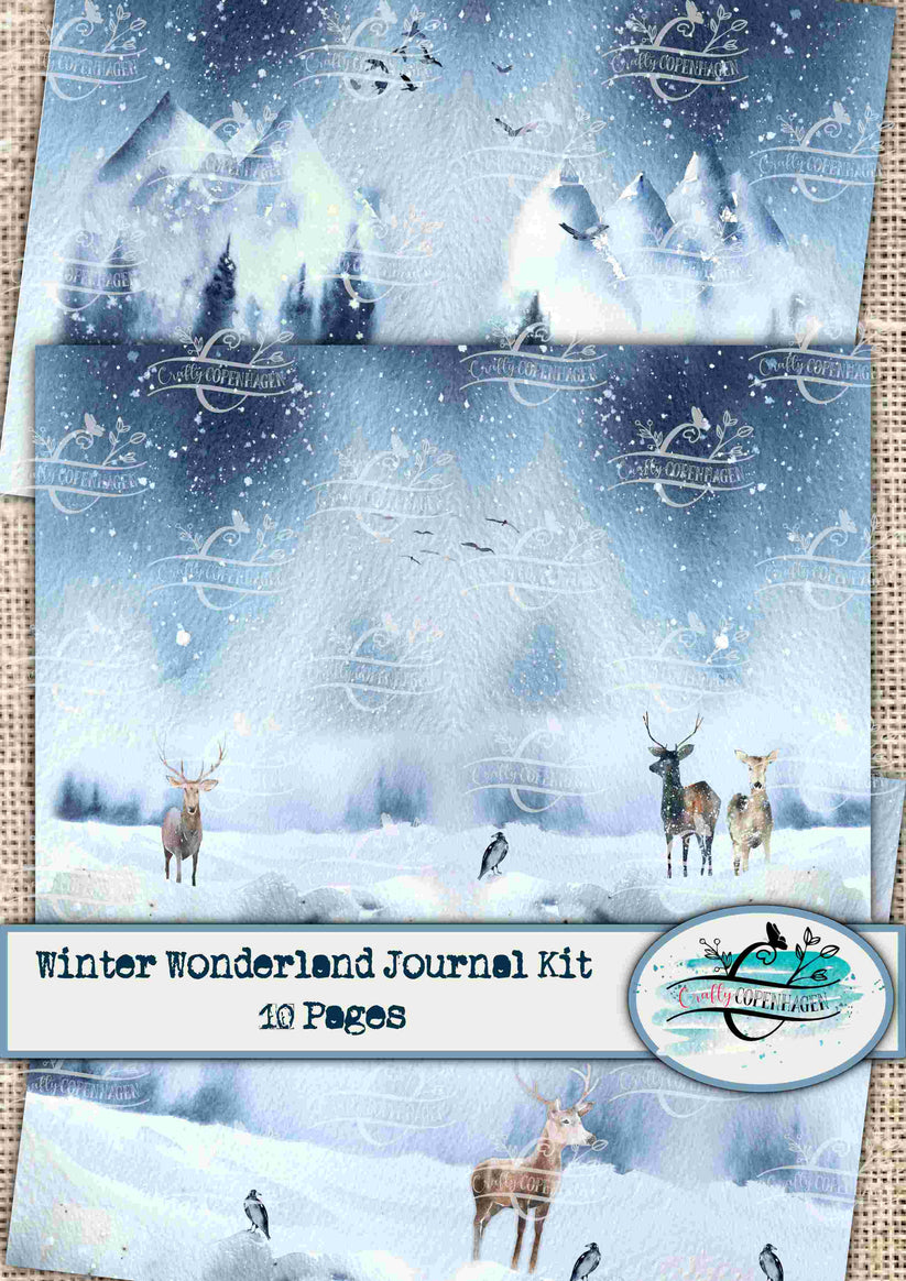 Winter Wonderland Journal Kit - 10 Pages Instant Download & Print Digi ...