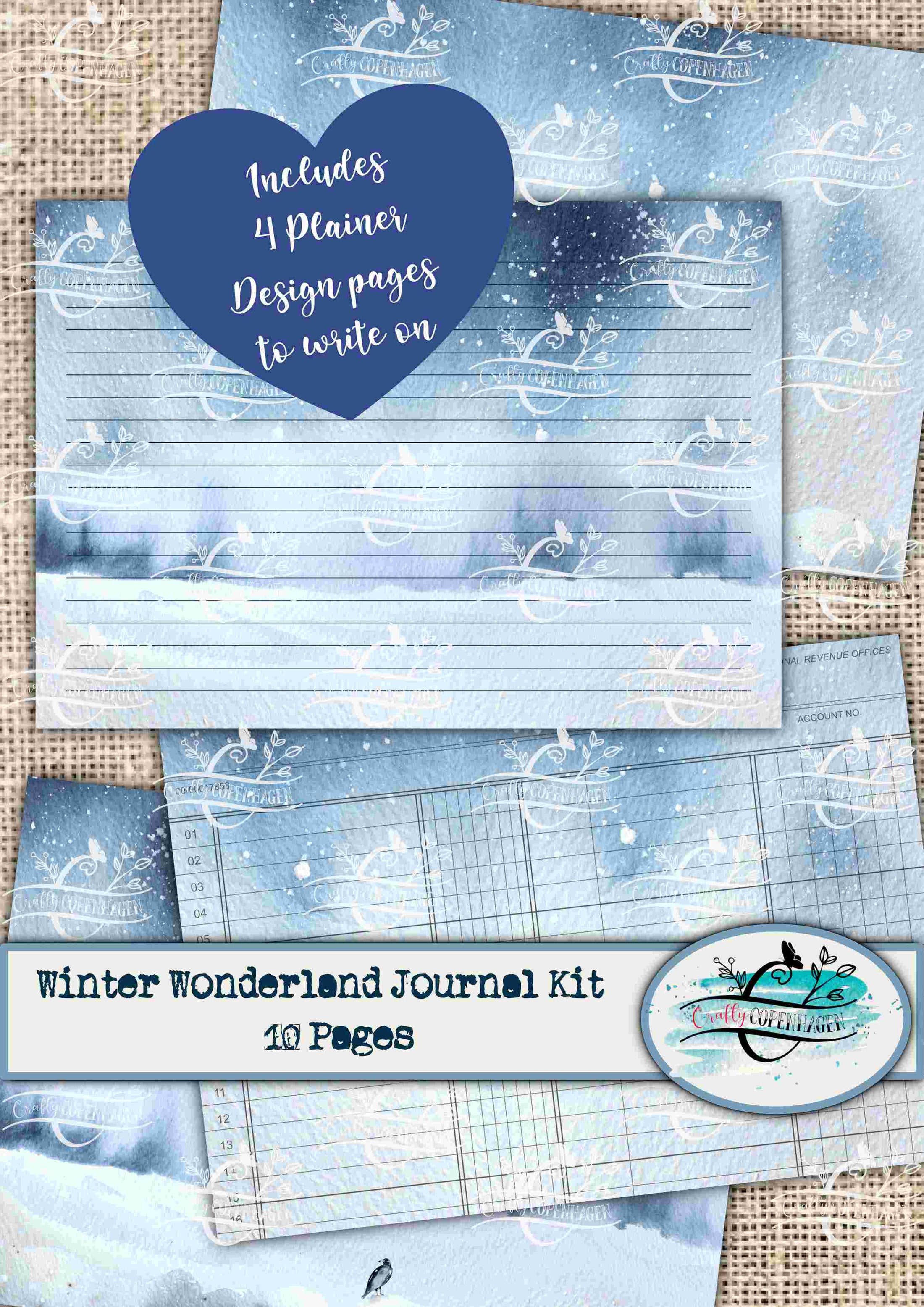 Winter Wonderland Journal Kit - 10 Pages Instant Download & Print Digi ...